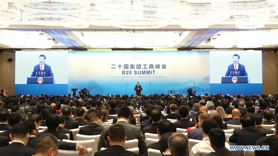 Chinese president delivers keynote speech at B20 summit in Hangzhou ...
