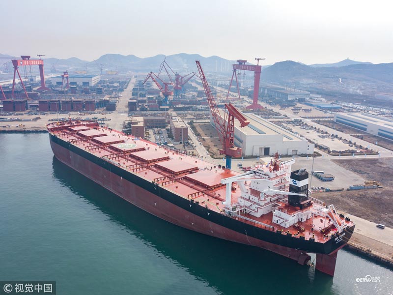 World’s largest ore carrier delivered in Qingdao - CCTV News - CCTV.com ...