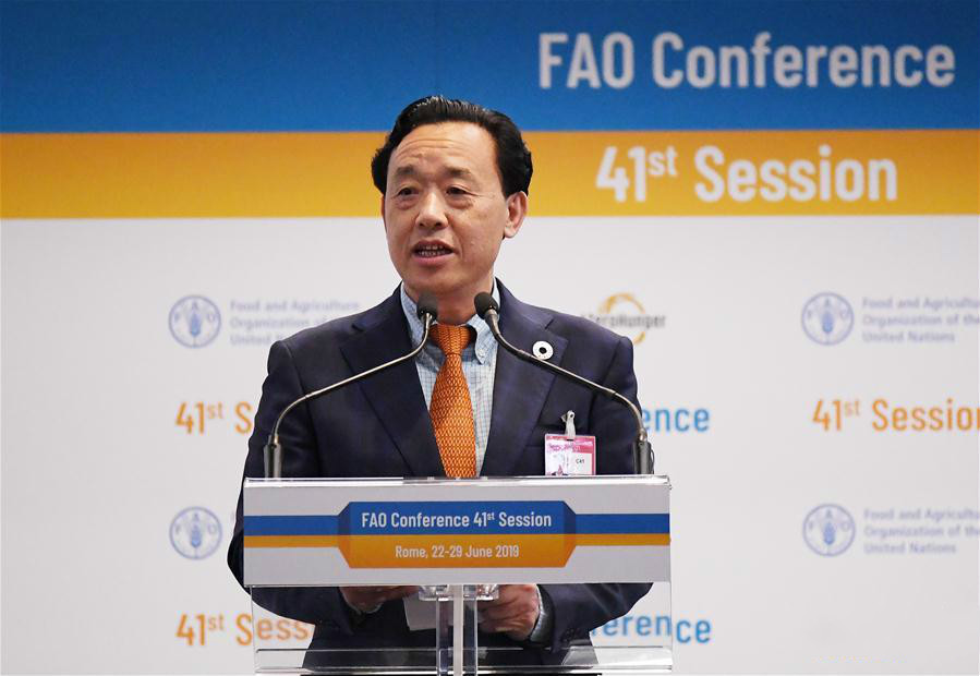 China's agriculture vice minister elected new head of UN food agency ...
